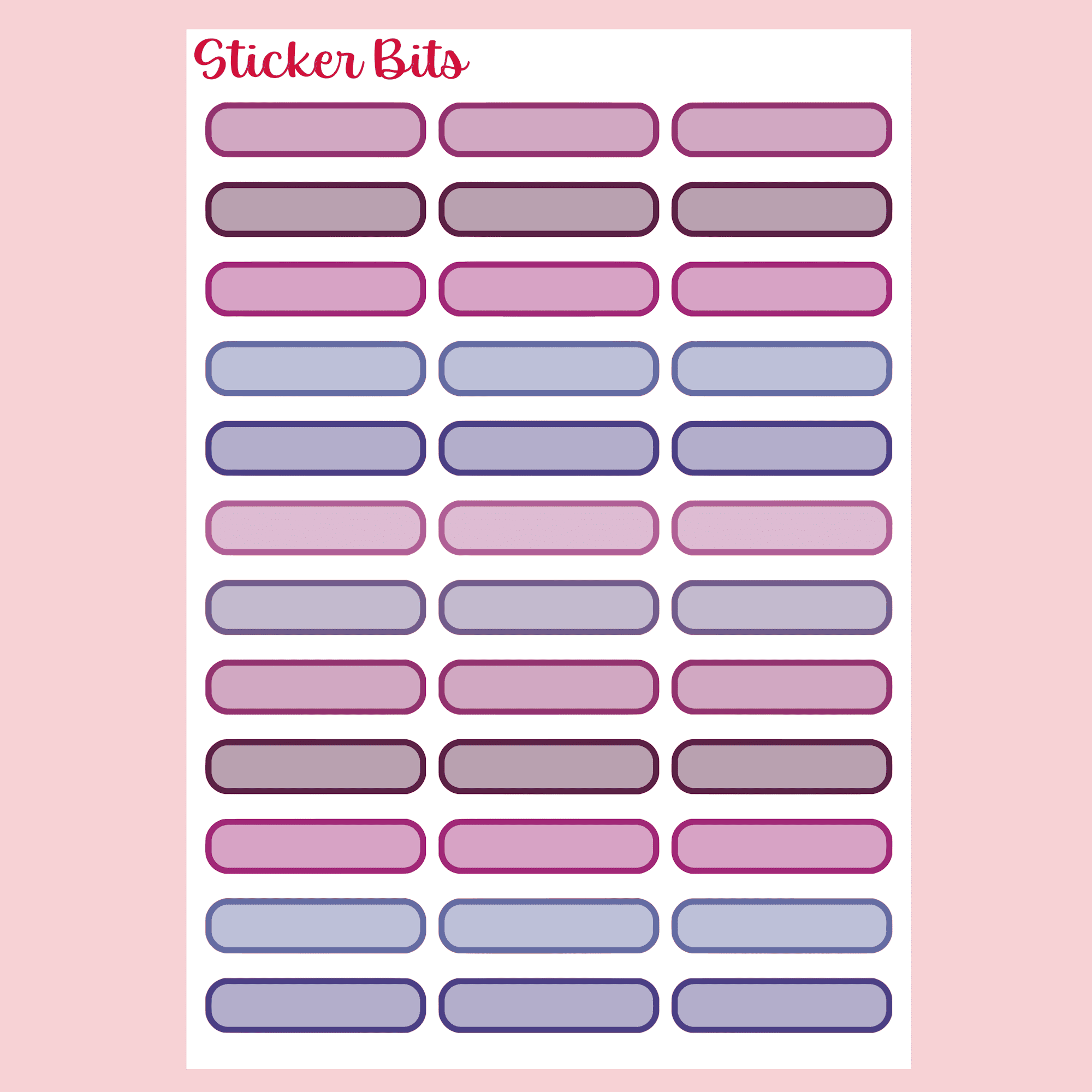 A5 Planner Sticker Sheet: Blank Labels - Sticker Bits
