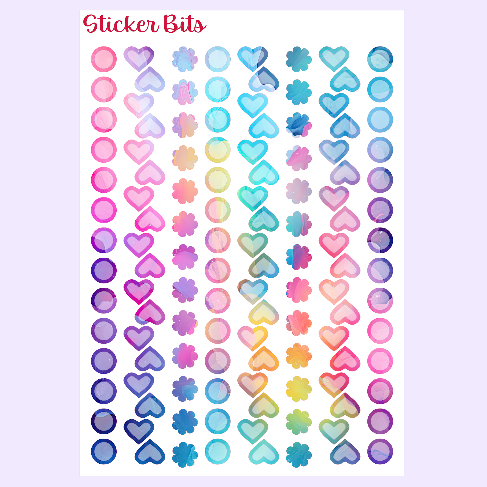 A5 Planner Sticker Sheet: Mini Stickers - Sticker Bits